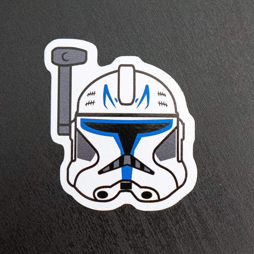 Blue Captain Helmet Sticker – HollyOnFilm